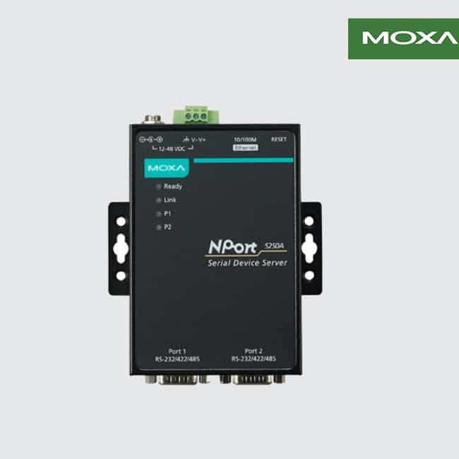 Moxa NPort 5250A 2-port RS-232/422/485 serial device | Price in Dubai, UAE